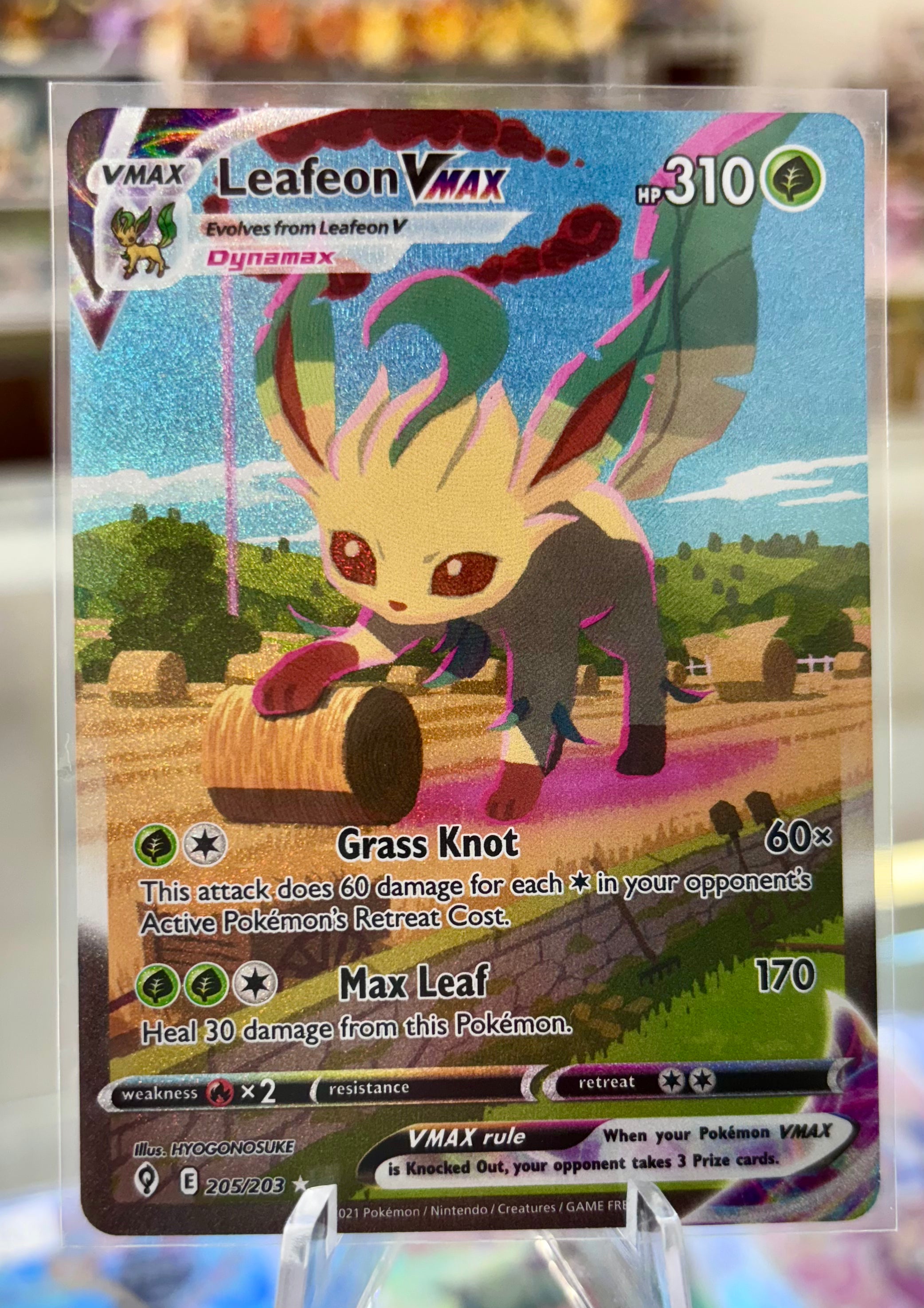 Leafeon VMAX (Alternate Art Secret) - 205/203 - Evolving Skies - Near ...